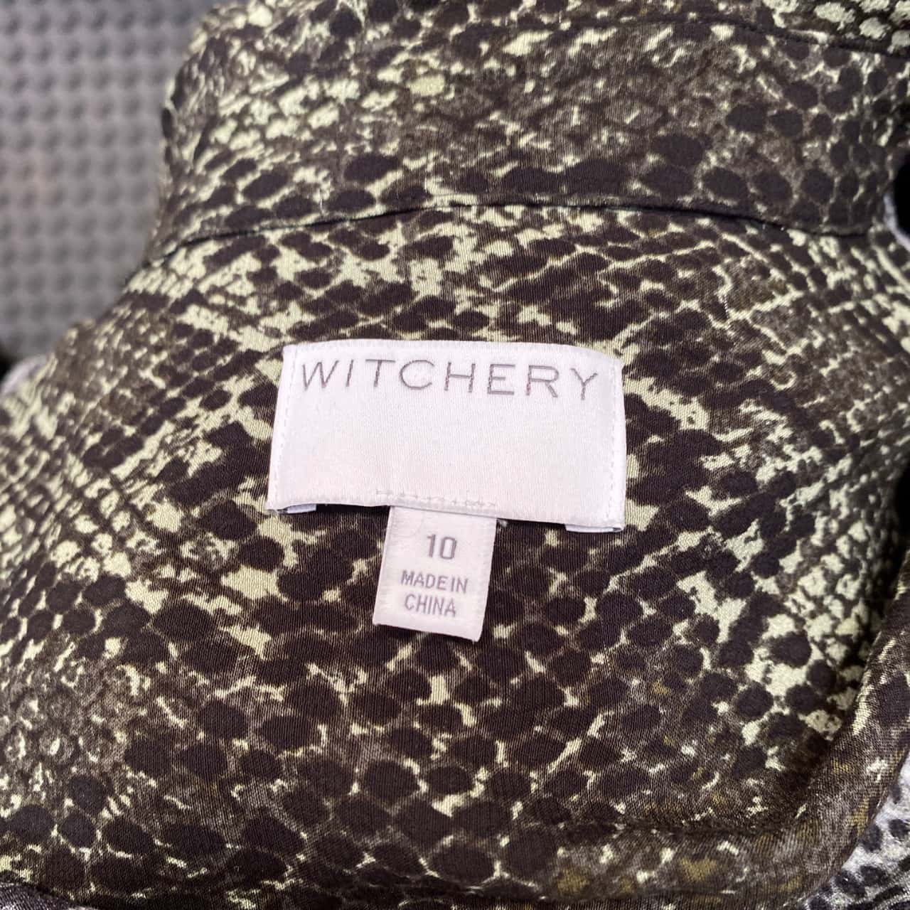 Women’s Witchery Size 10 Shirt Dress Animal print