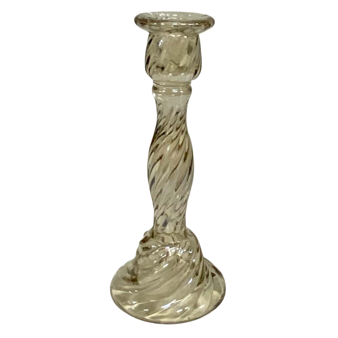 Tall Glass Candlestick 25cm(s)