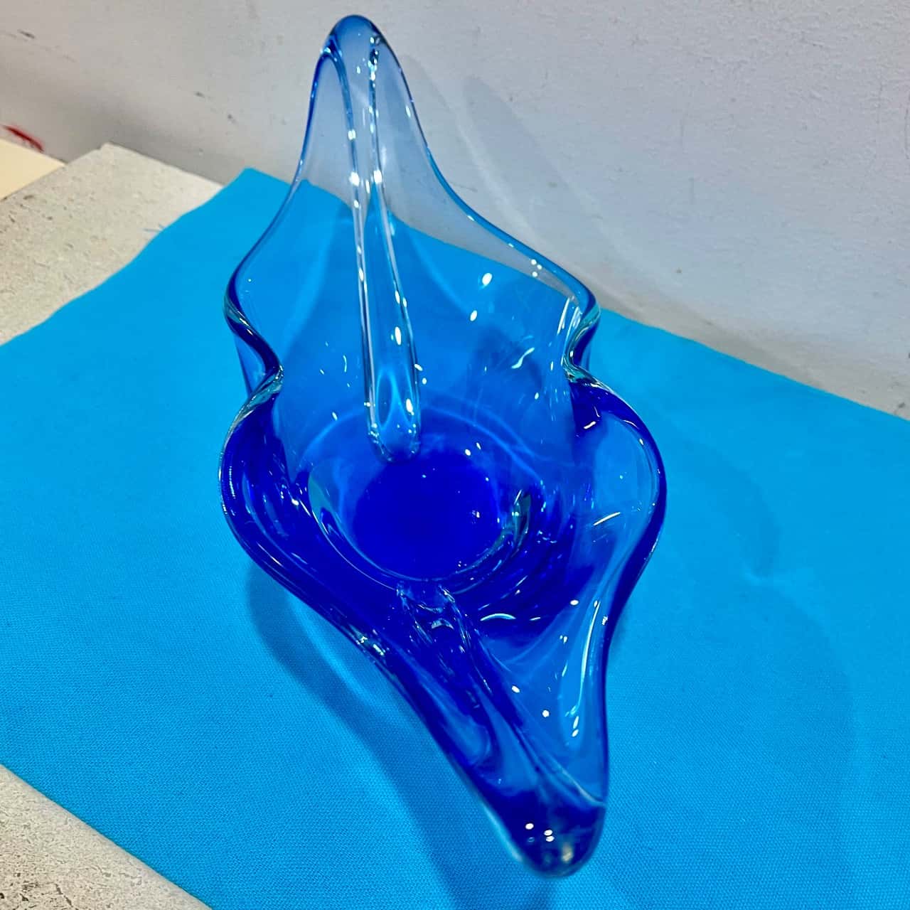 Vintage Blue Blown Glass Dish(s)