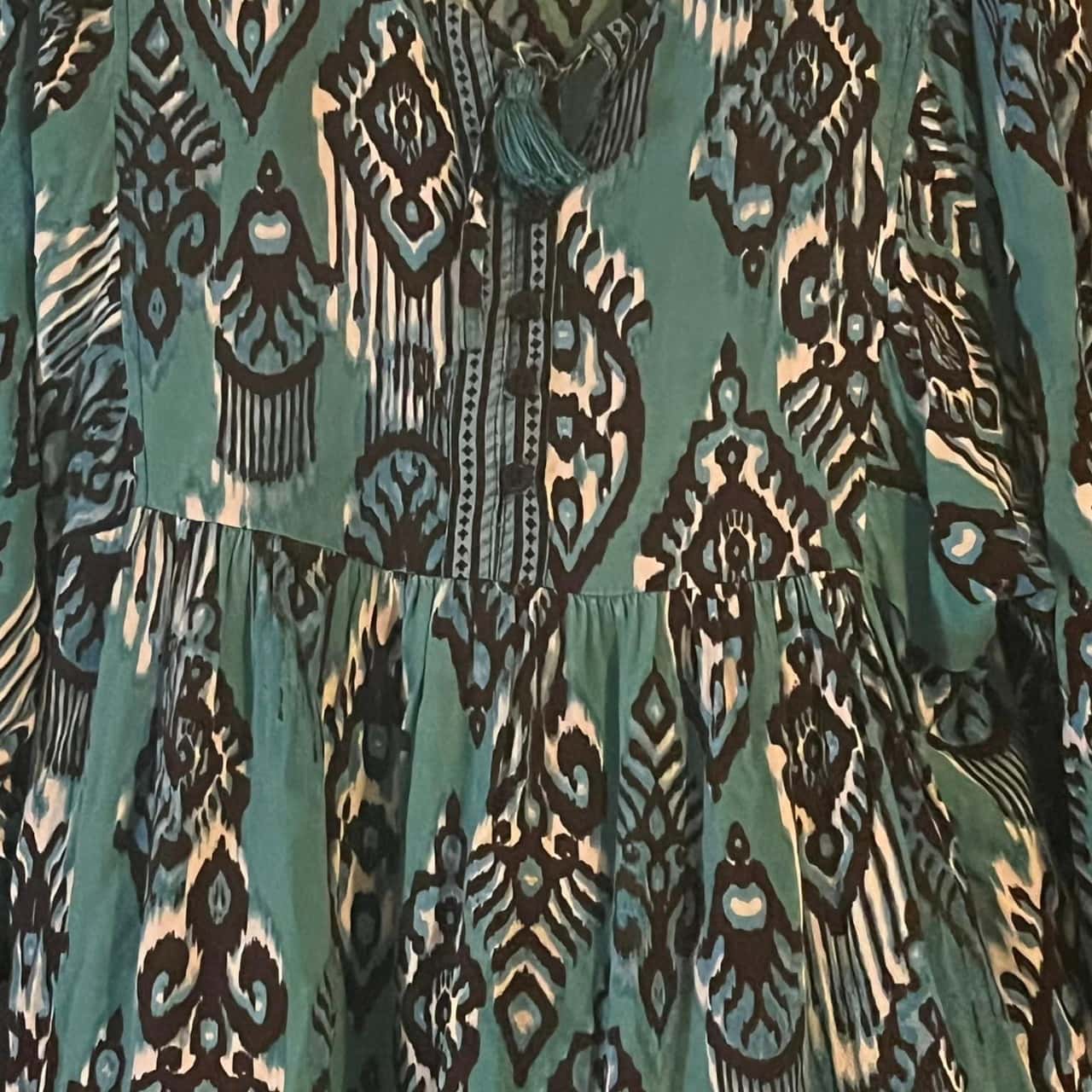 Orientique Womens Size 14 Teal Boho Dress - Stunning colour(s)