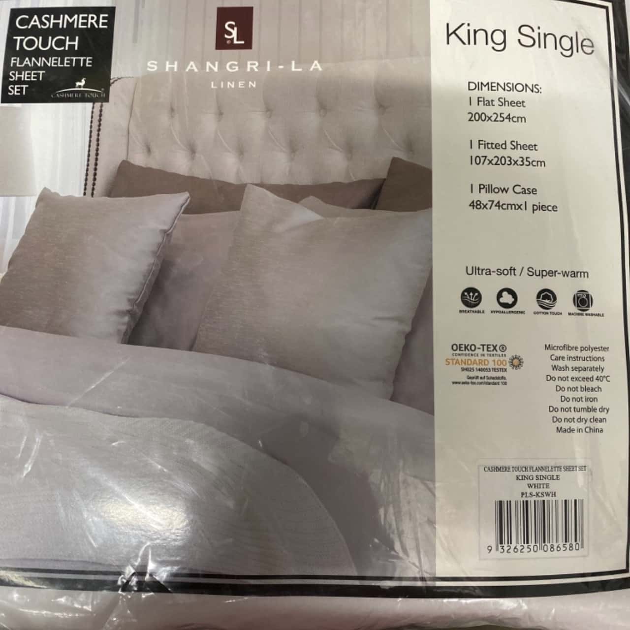 Shangri-la linen king single sheet set (s)