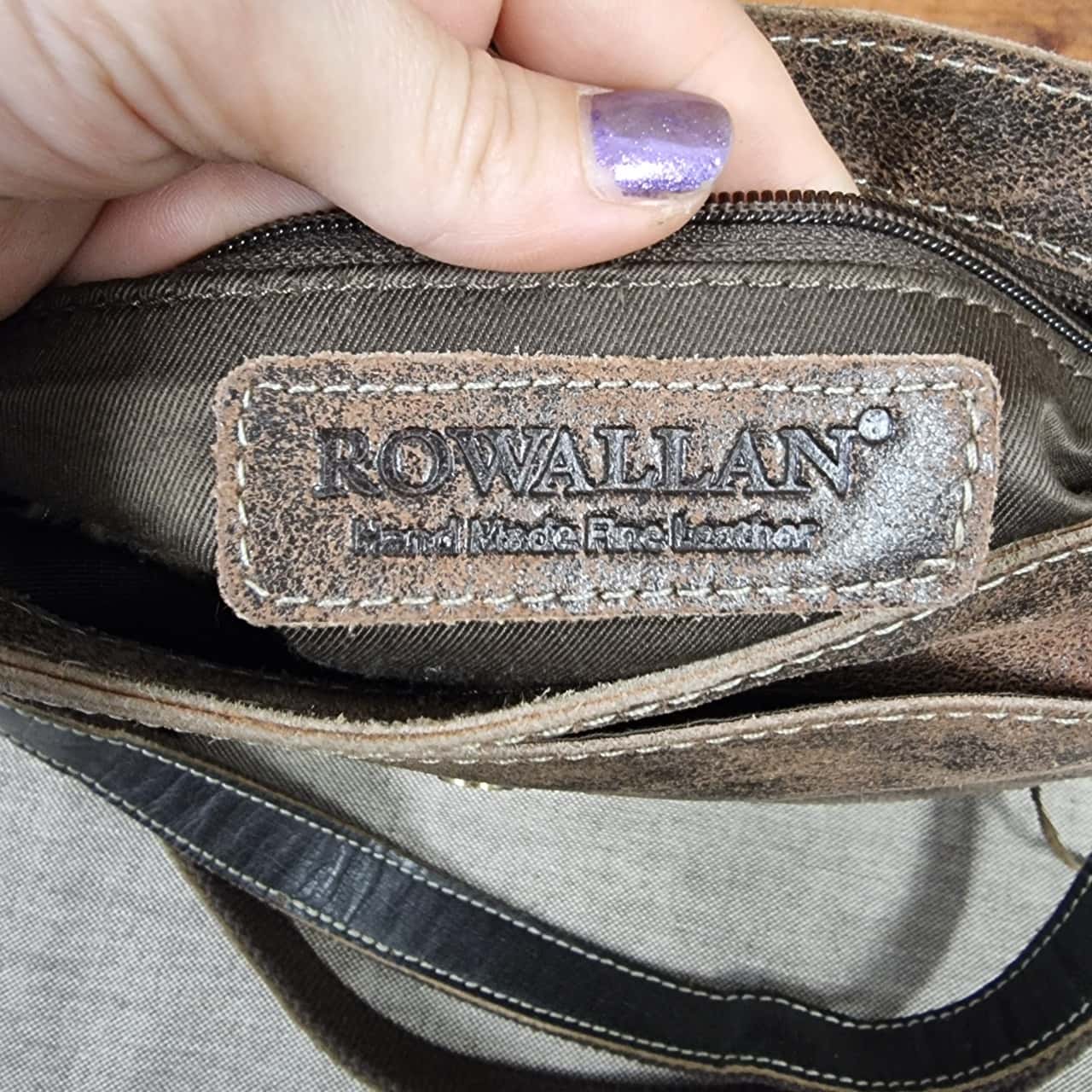 •LAST CHANCE• Rowallan Scotland Brown Leather Satchel Bag (s)