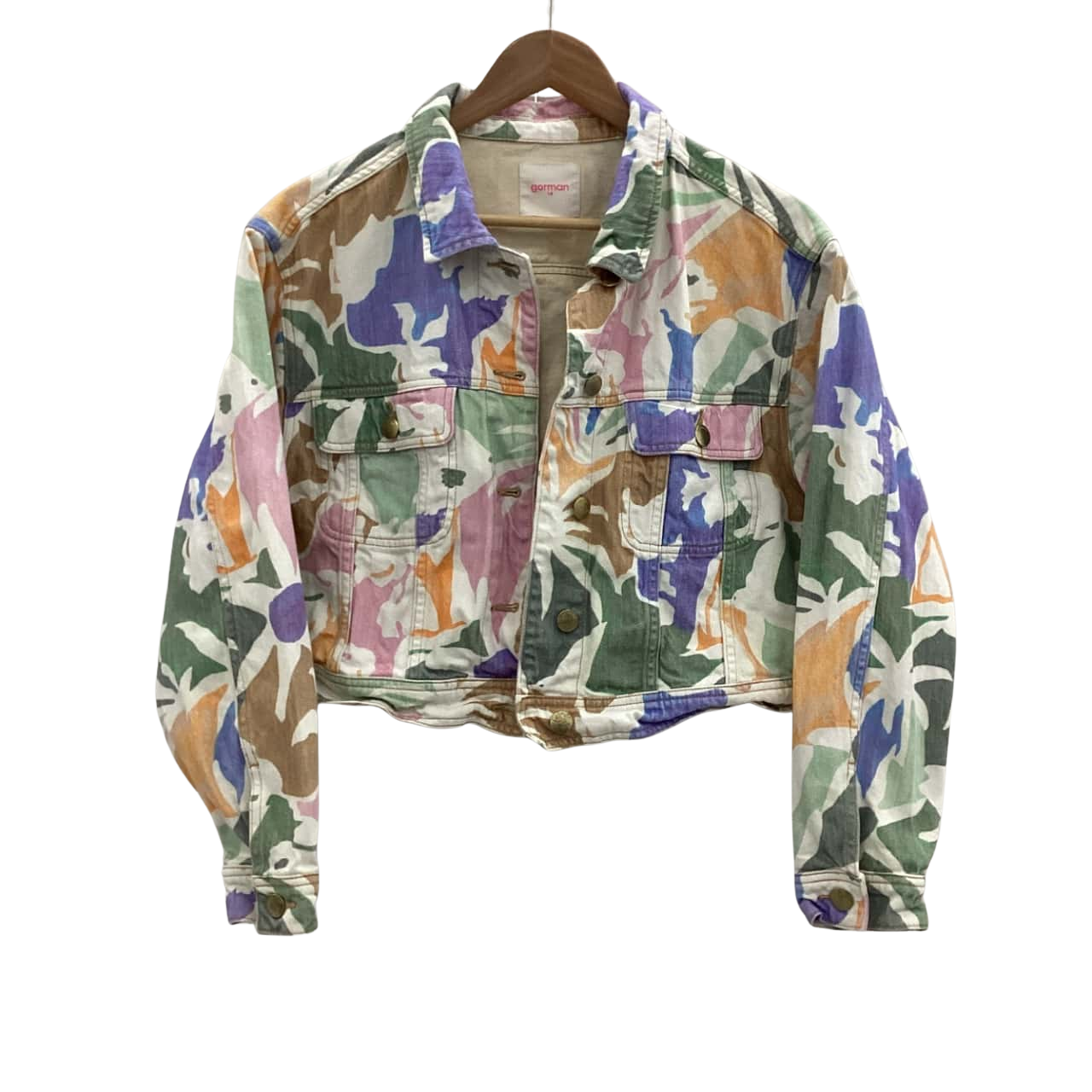 Gorman Womens Size 14 Denim Jacket Multicoloured (s)