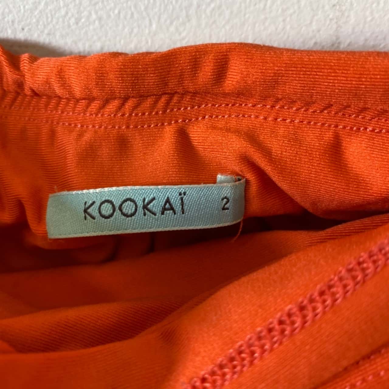 Kookai Womens Size 2 Bodycon Dress Orange (s)