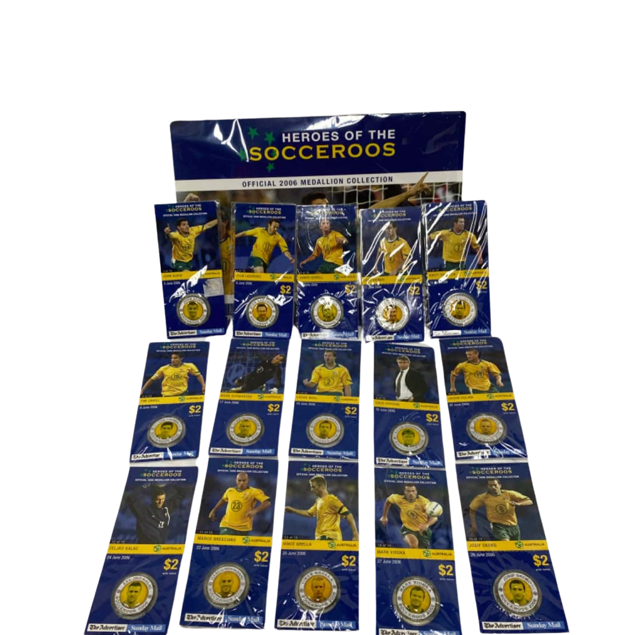 Heroes of the Socceroos medals - Complete Collection