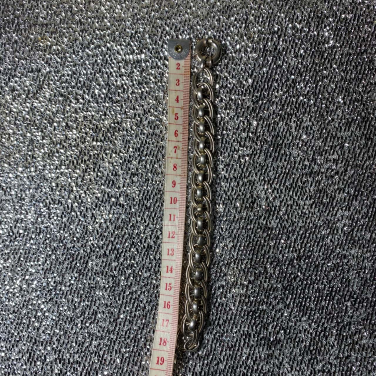 Italian Stamped Silver Interlocking Chain Bracelet (s)