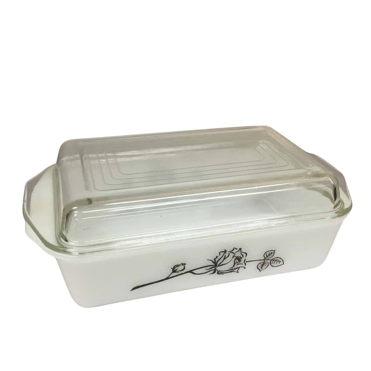 Vintage Agee Pyrex Black Rose 60’s Dish Approx 30x 17cm(s)