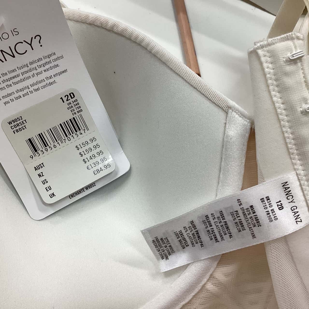 Nancy Ganz Corset Womens Size 12D Cream