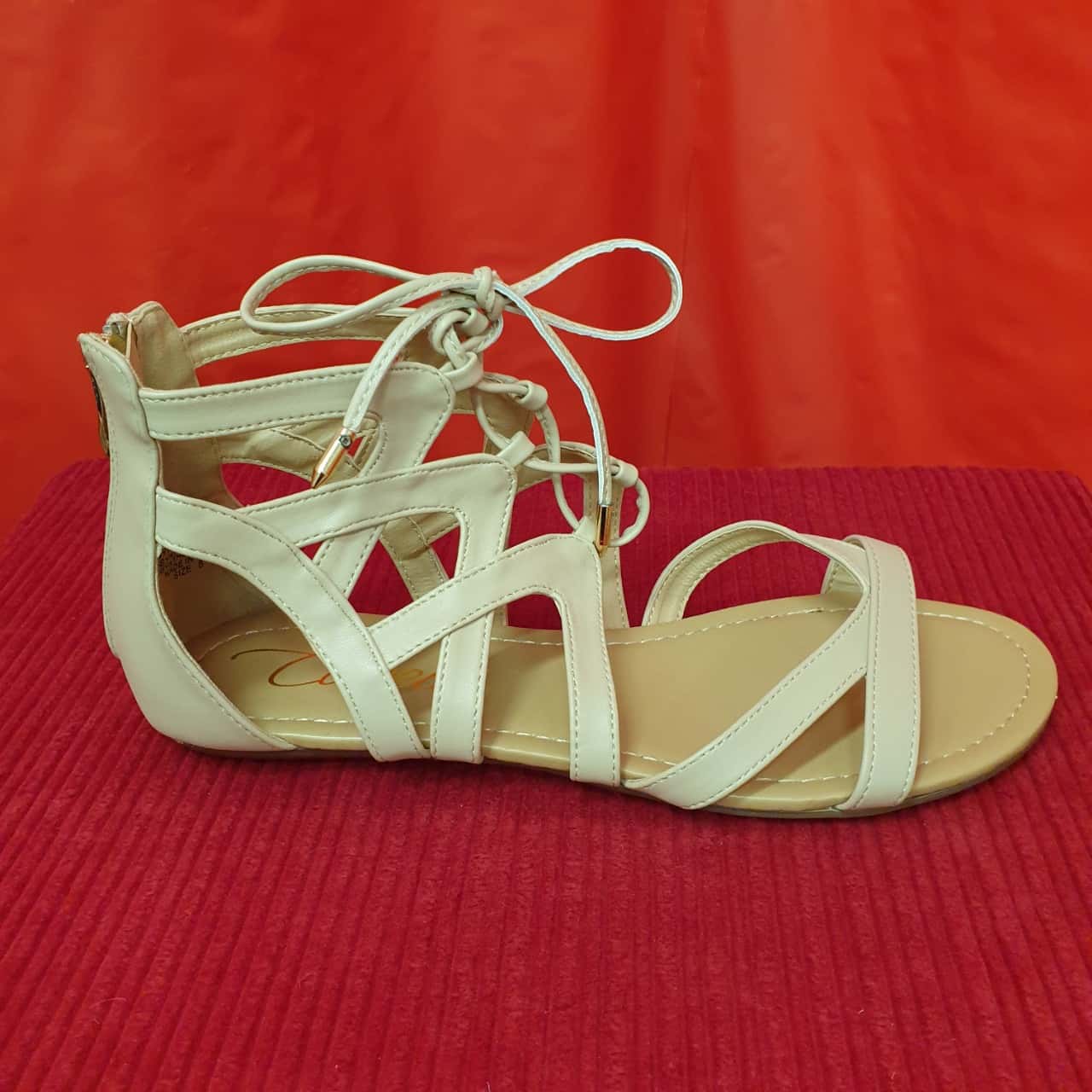 Womens Corelli size 8 Beige Lace up (Sabrina) Sandals(s)