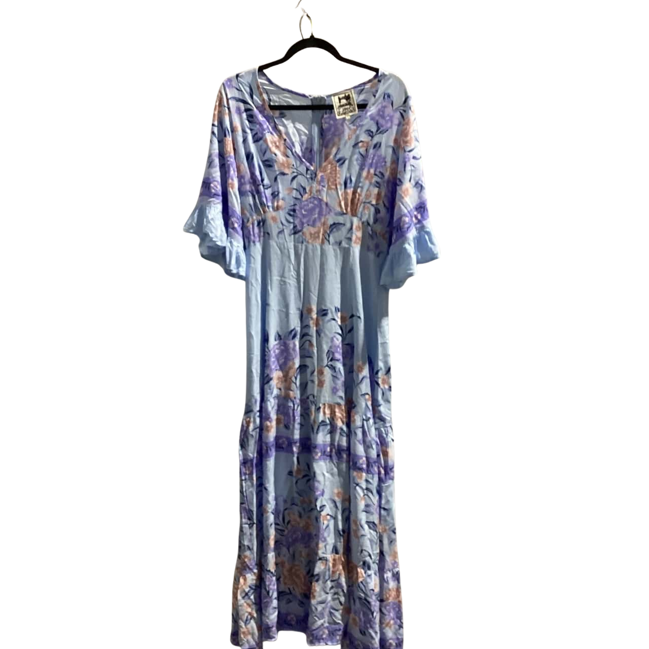 Jaase Womens Size L Maxi Dress Blue (s)