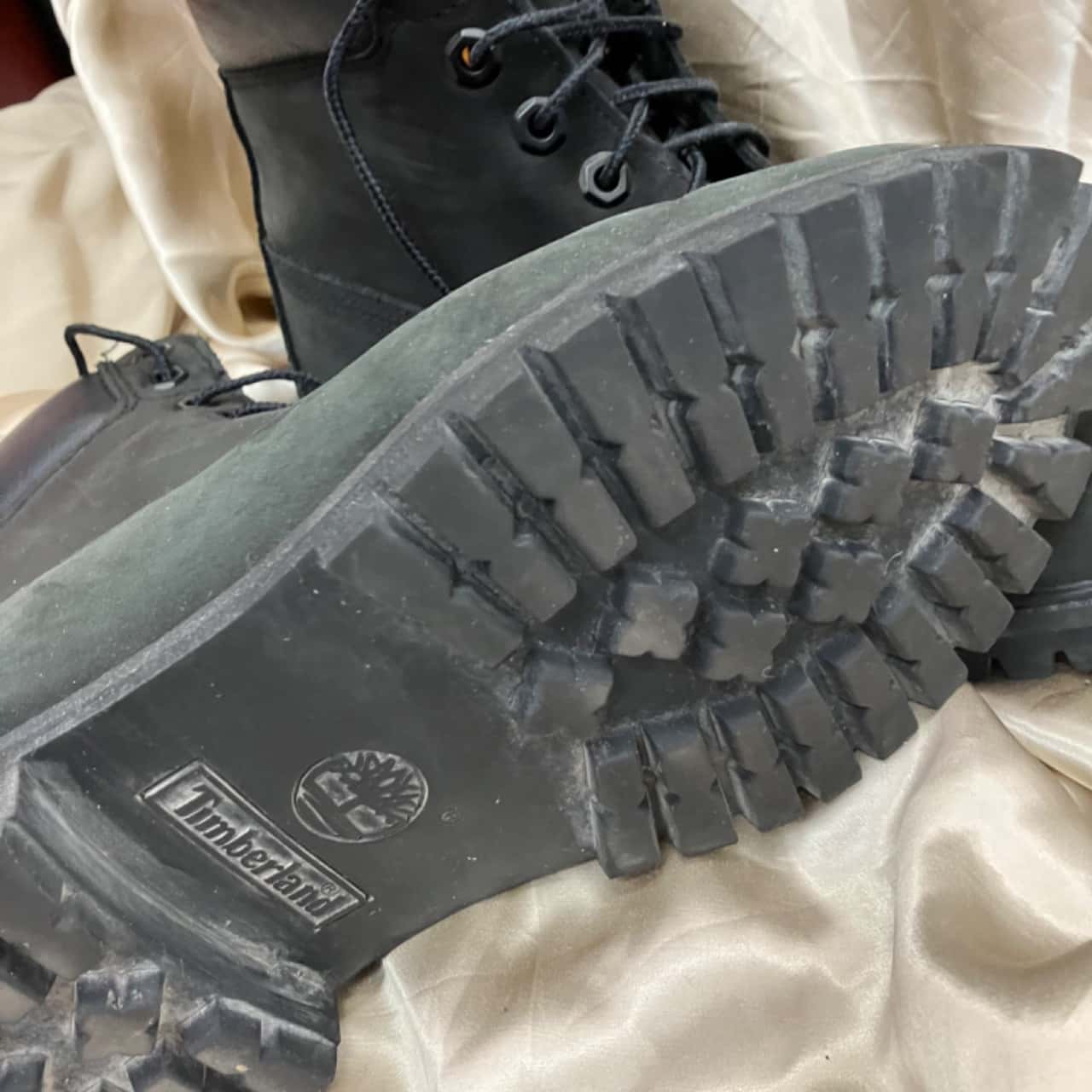 Timberland Mens Boots Size 9 Black (s)