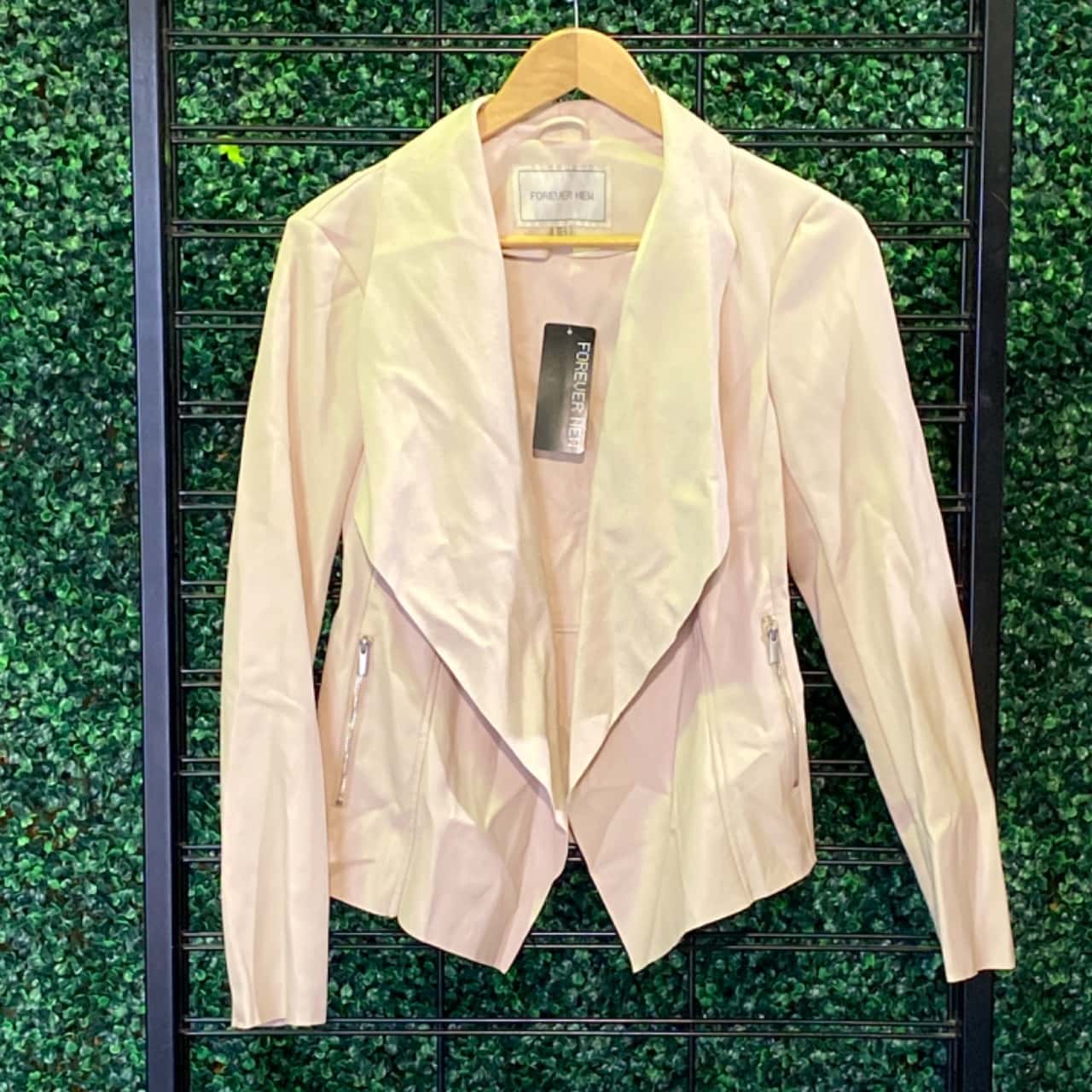 Forever New Womens Size 12 Open Jacket Beige (s)