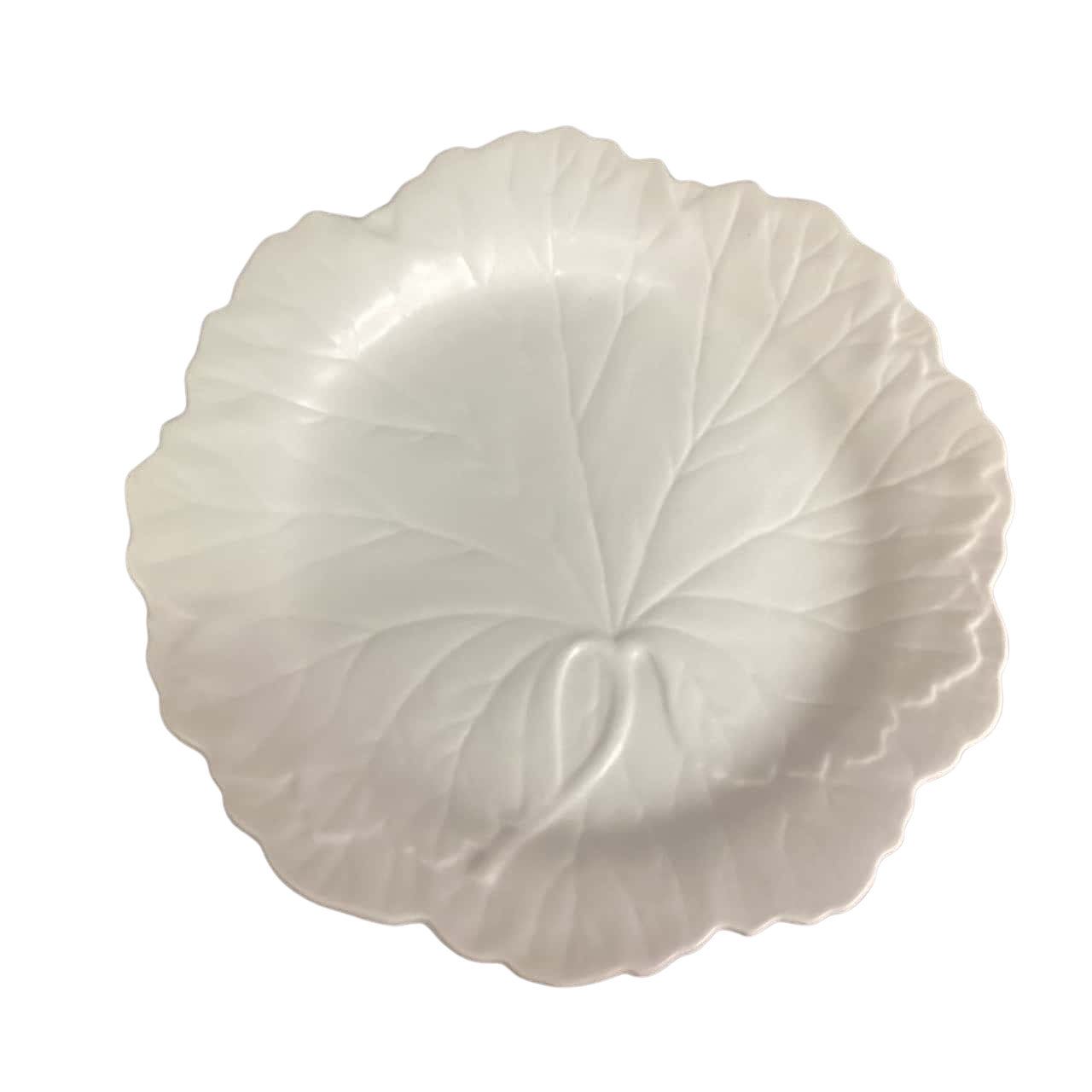 Wedgwood Etruria Cabbage Leaf Shape Scolloped Salad Plate Matt White