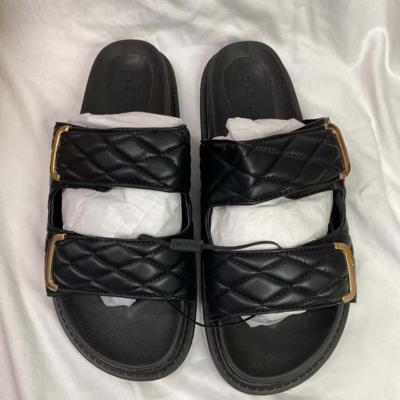 Decjuba Womens Black Slides(s)