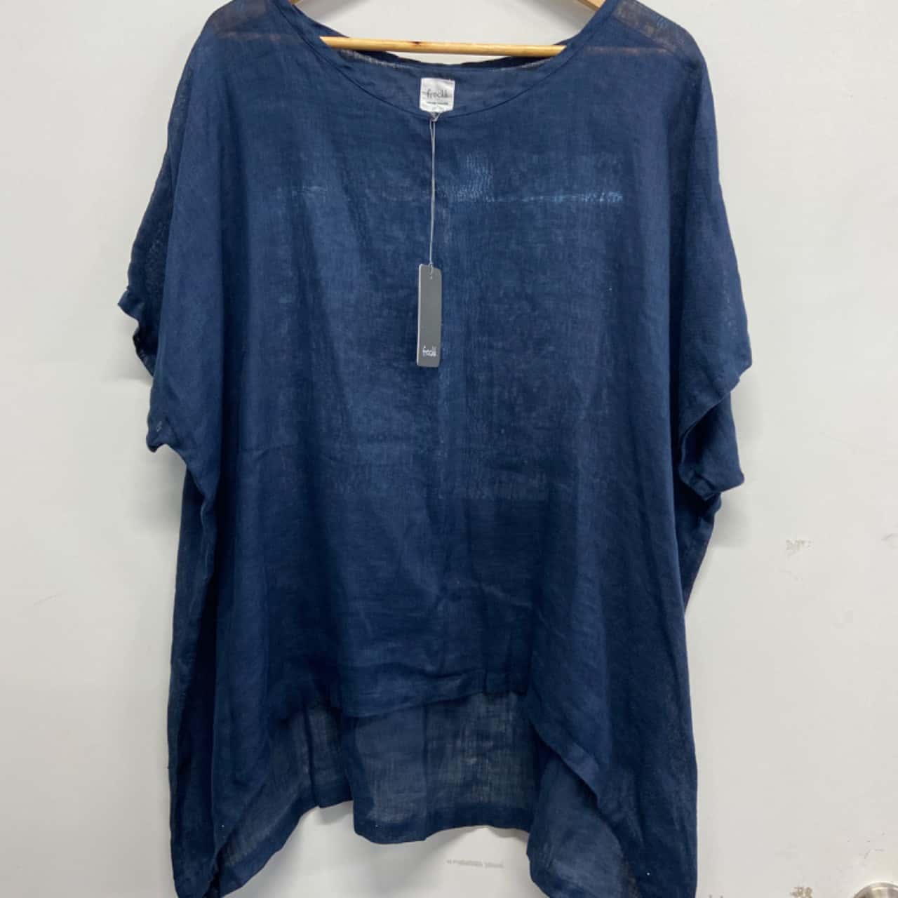 Frockk One Size Blue linen top BNWT(s)
