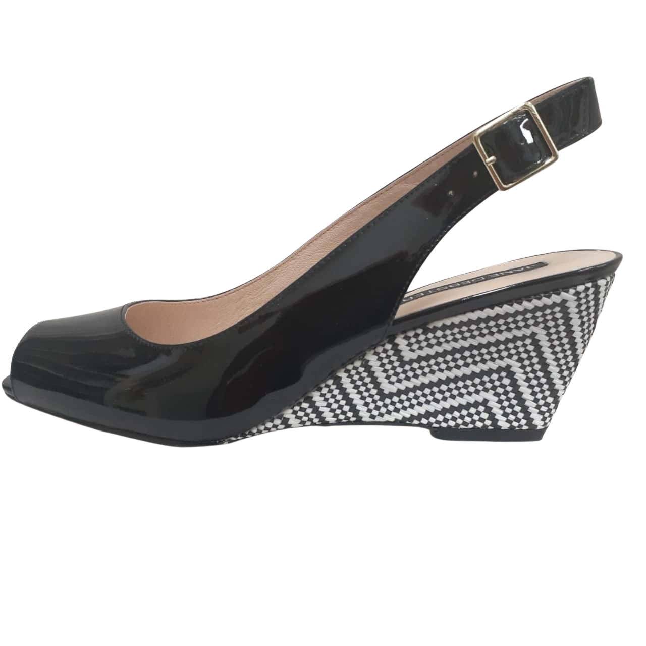 Jane Debster Womens Shoes Size 9 Black / Multicoloured / Pattern / White