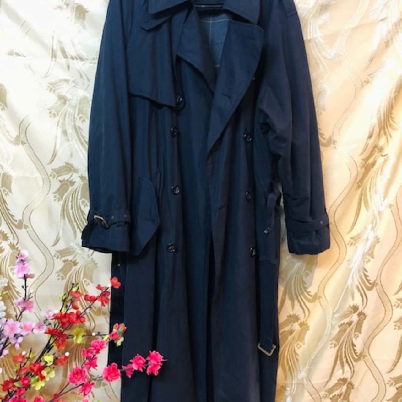Boss Hugo Boss Mens Long Coat Navy Blue (s)