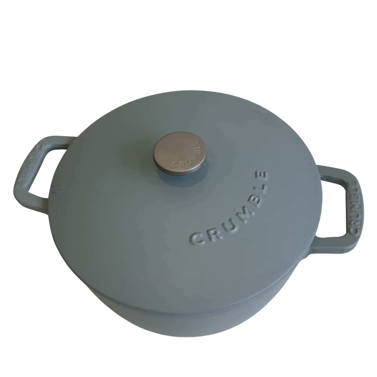 Used as New Crumble The Classic 26 cm Round Dutch Oven Pot with Lid Grey(s)