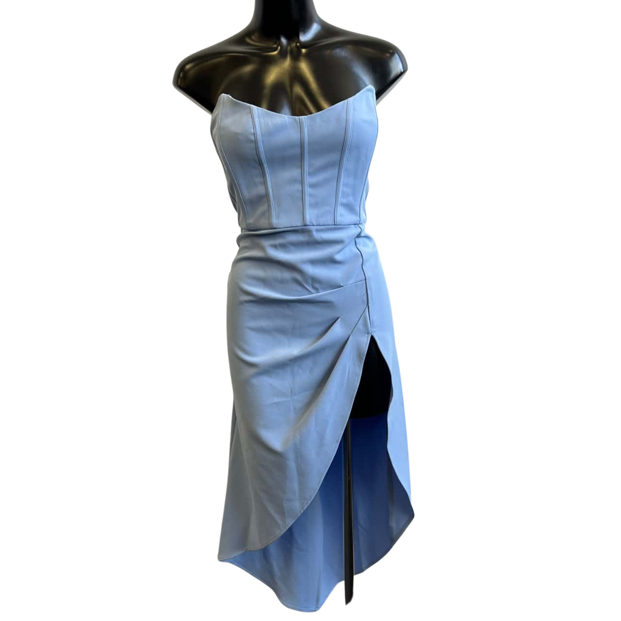 BNWT Derma Department Womens Size 14 Strapless Cocktail Dress Blue (s)