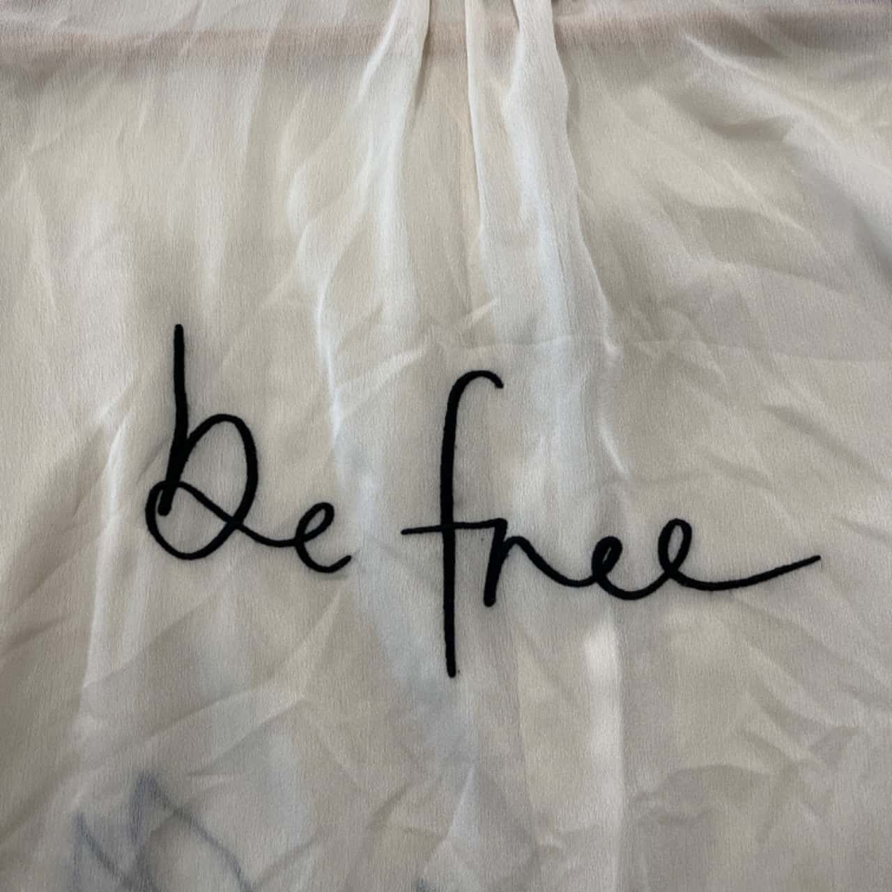 Talisman Cream ‘Freedom’ Sheer shirt Size S(s)