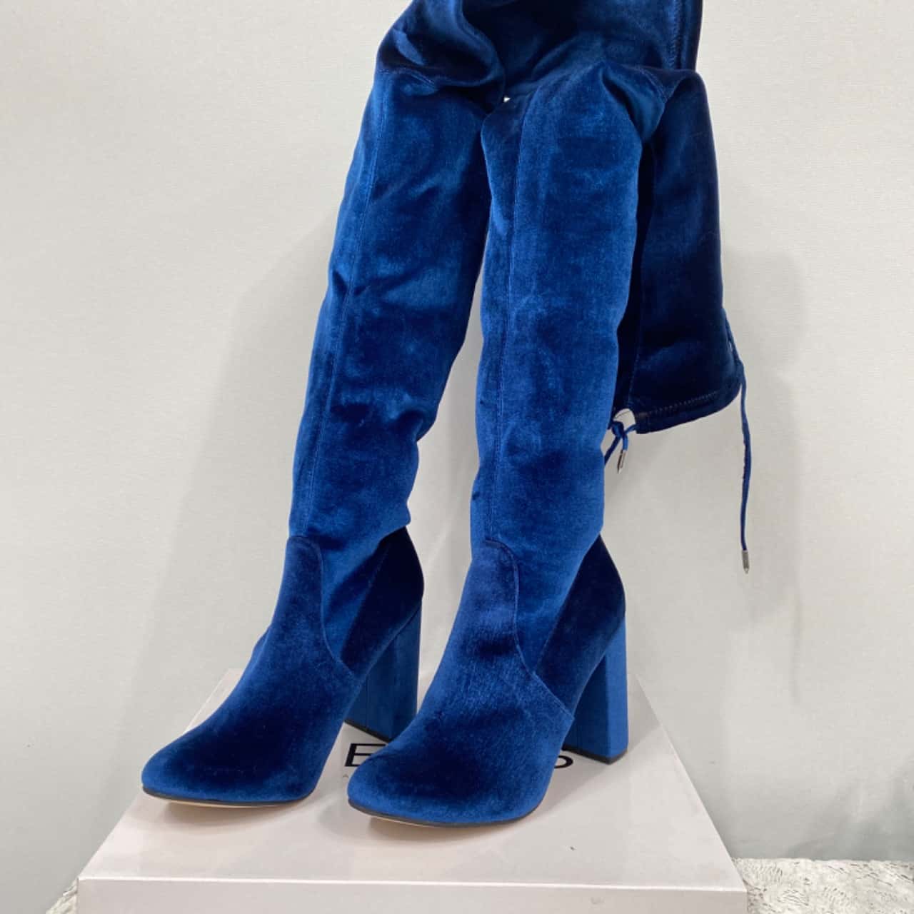 Women’s ‘BETTS’ Royal Blue Velvet Boots(s)