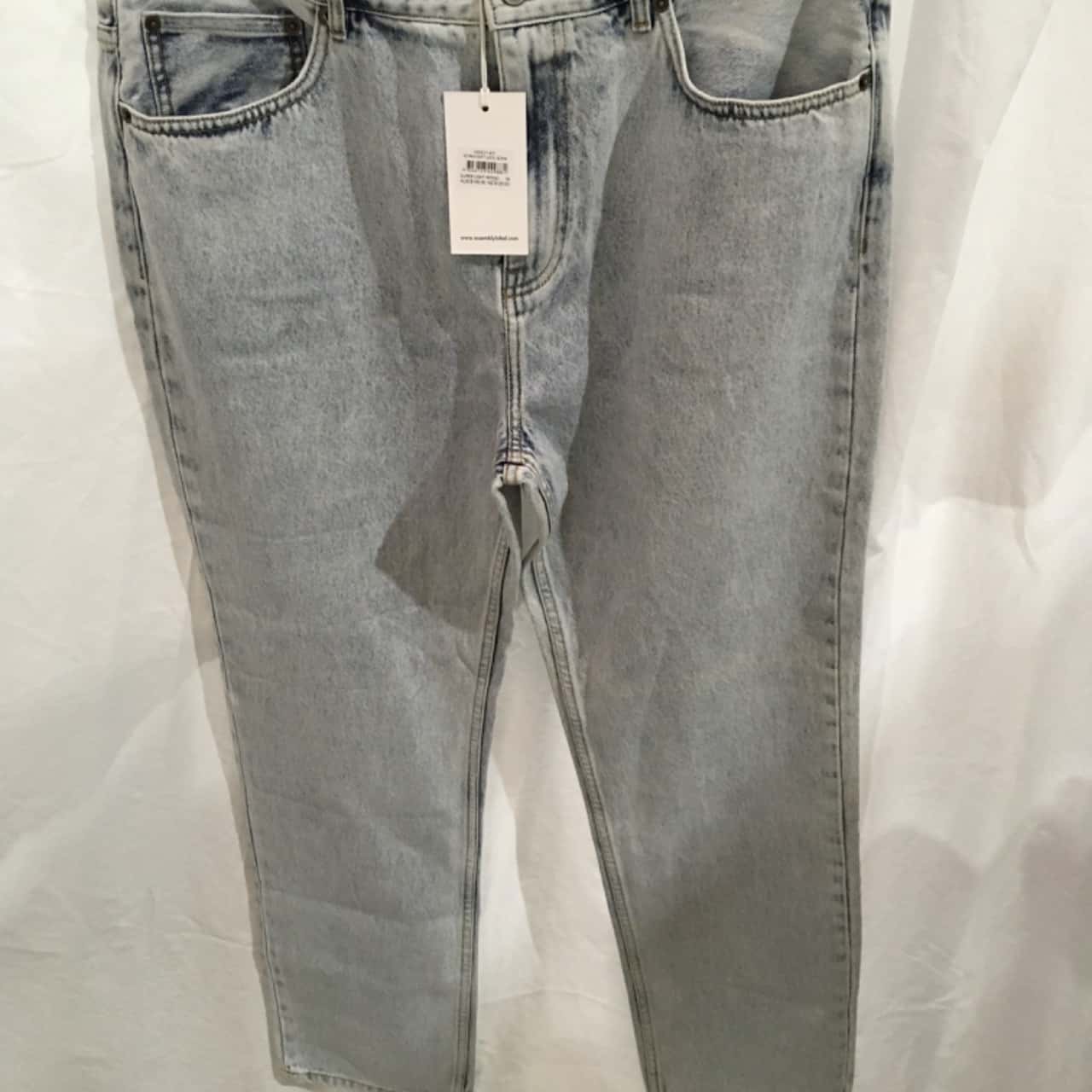 Assembly Label, Mens, Size 36, Straight Jeans, Blue