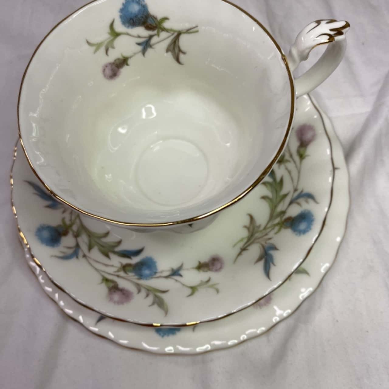 Blue Floral Pattern Royal Albert Brigadoon Trio Set(s)