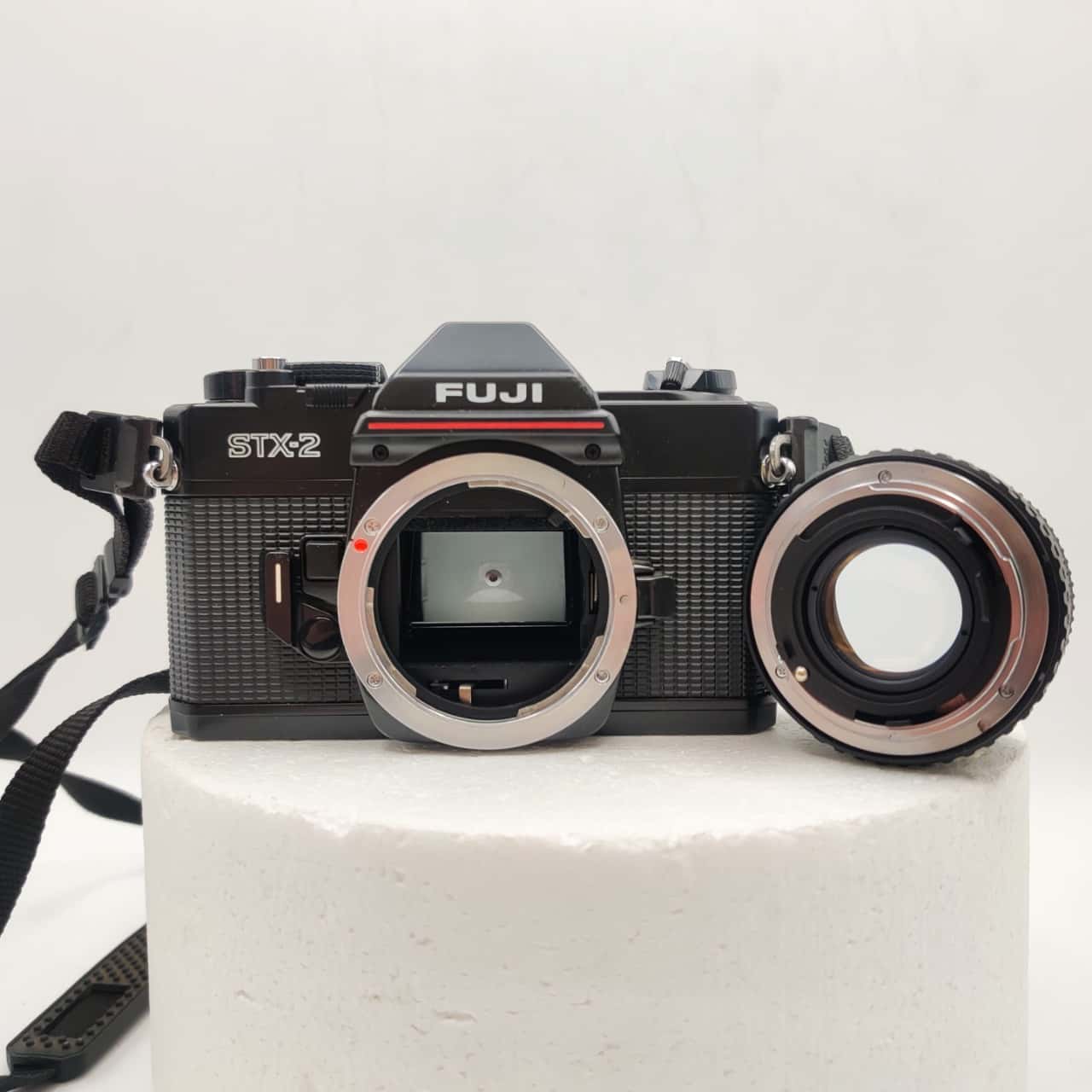 Fuji STX-2 35mm SLR Camera Plus Fujinon 50mm F/1.9 Lens In Complete Working (s)