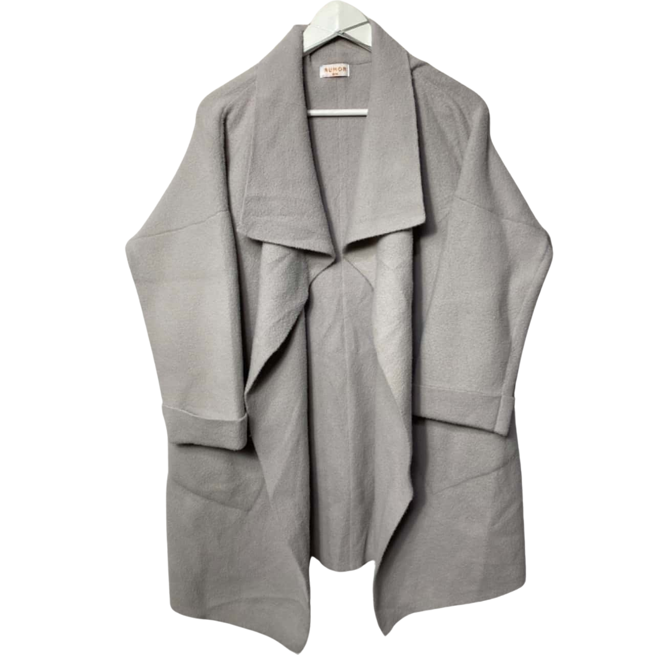 Women’s RUMOR Apparel Size S/M Light Grey Open Jacket