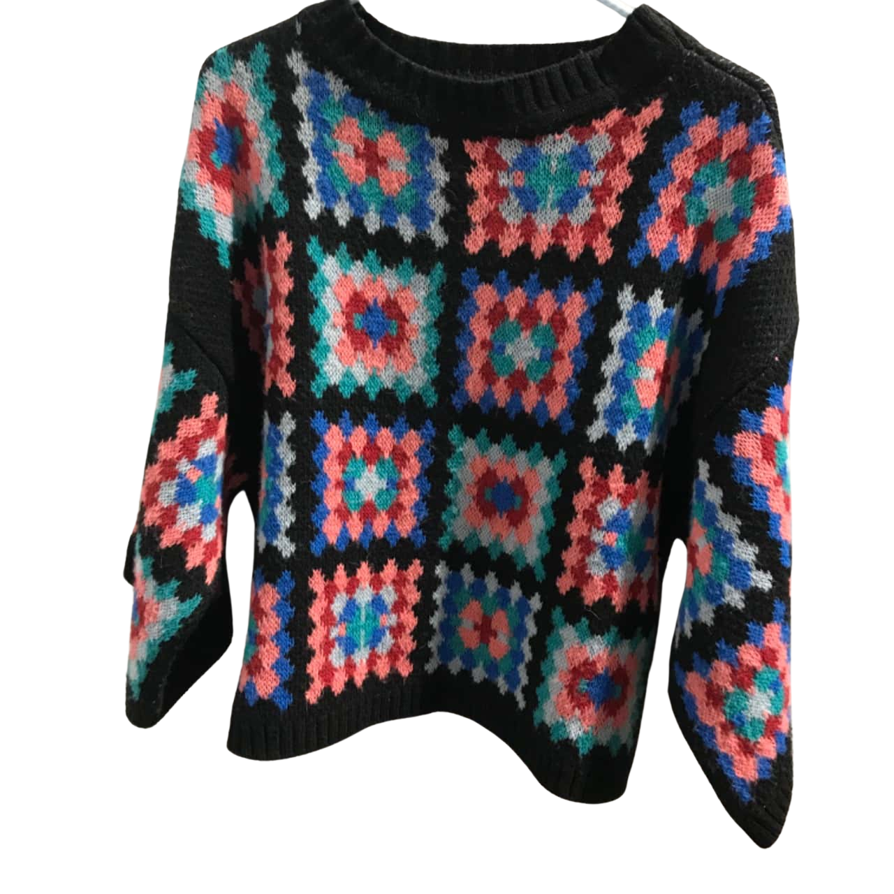 Cocogio Womens Size L Jumper Black / Multicoloured / Made in Italy