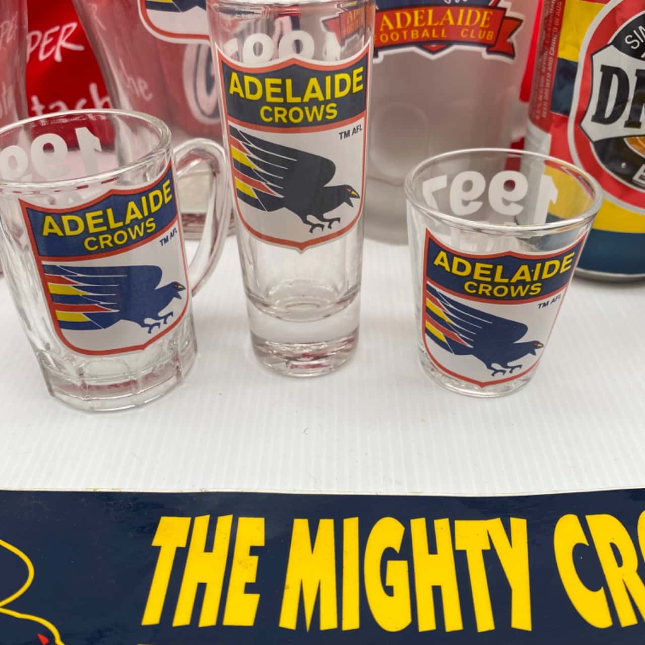 Vintage AFL Adelaide Crows Football Club 1997 & 1998 Beer Mug, Beer ...
