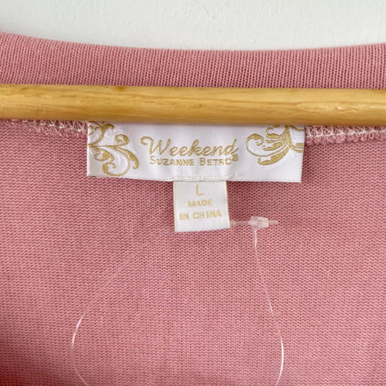 Weekend Suzanne Betro Dusty Rose Contrast Seam Ruched Sleeve Tunic Top ...