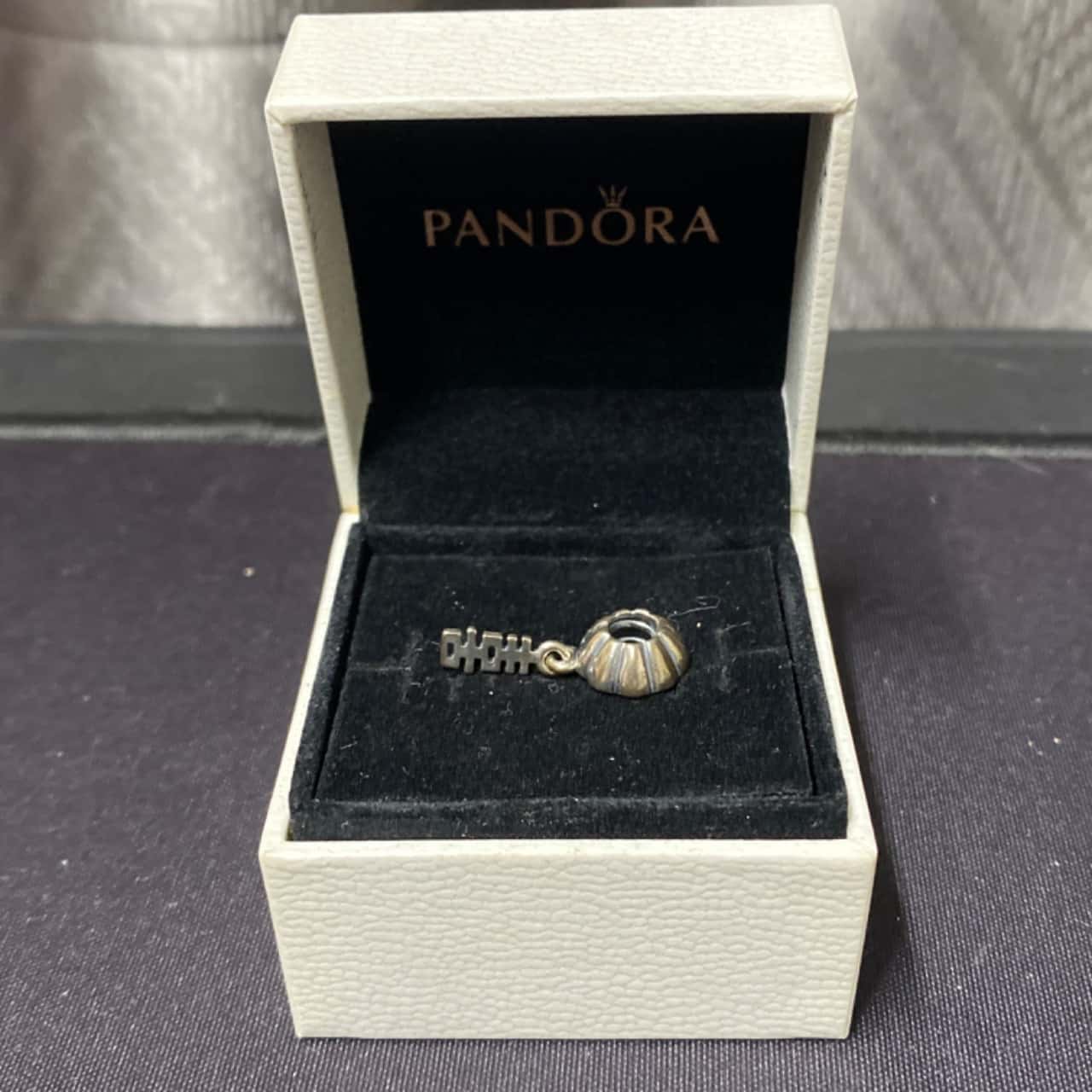 PANDORA Stamped Silver Chinese Happiness Dangle Charm 791191 (s)