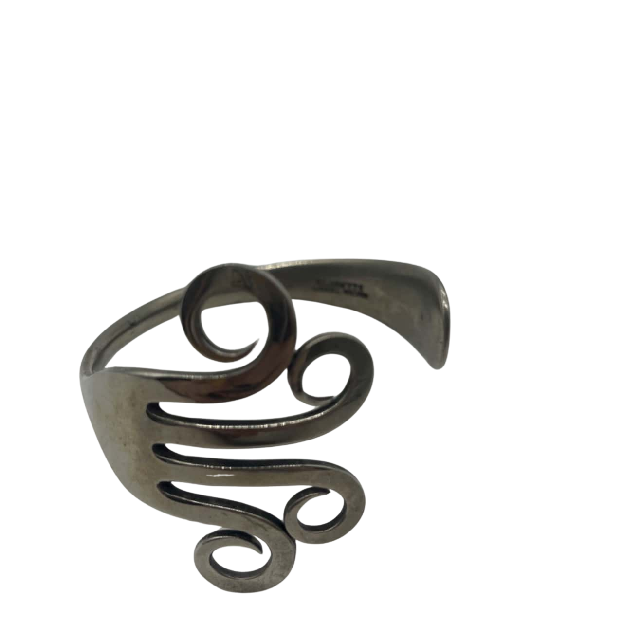 Curled Prong Fork Design Bangle