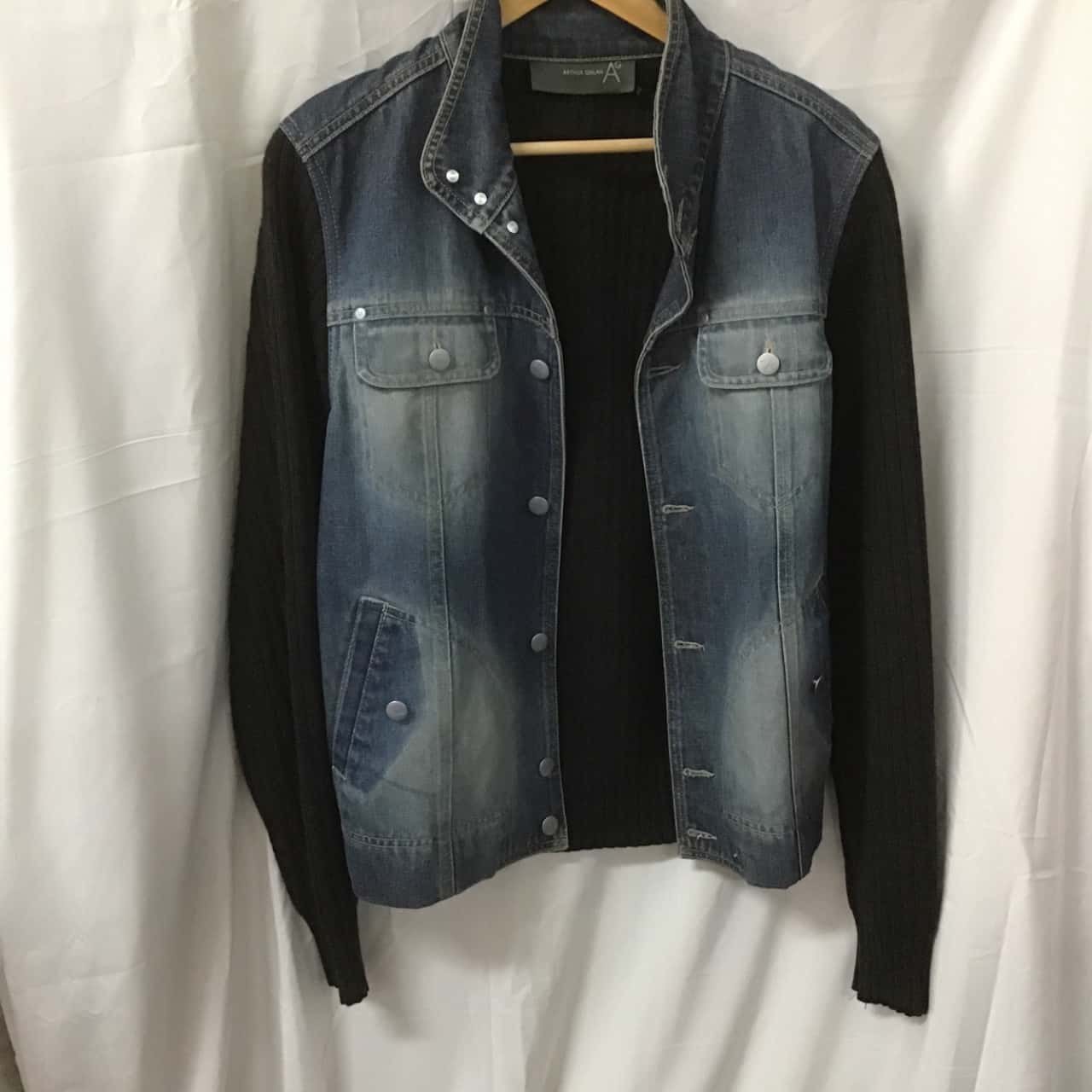 Arthur Galan, Mens, Size 2, Denim Jacket, Blue / Grey