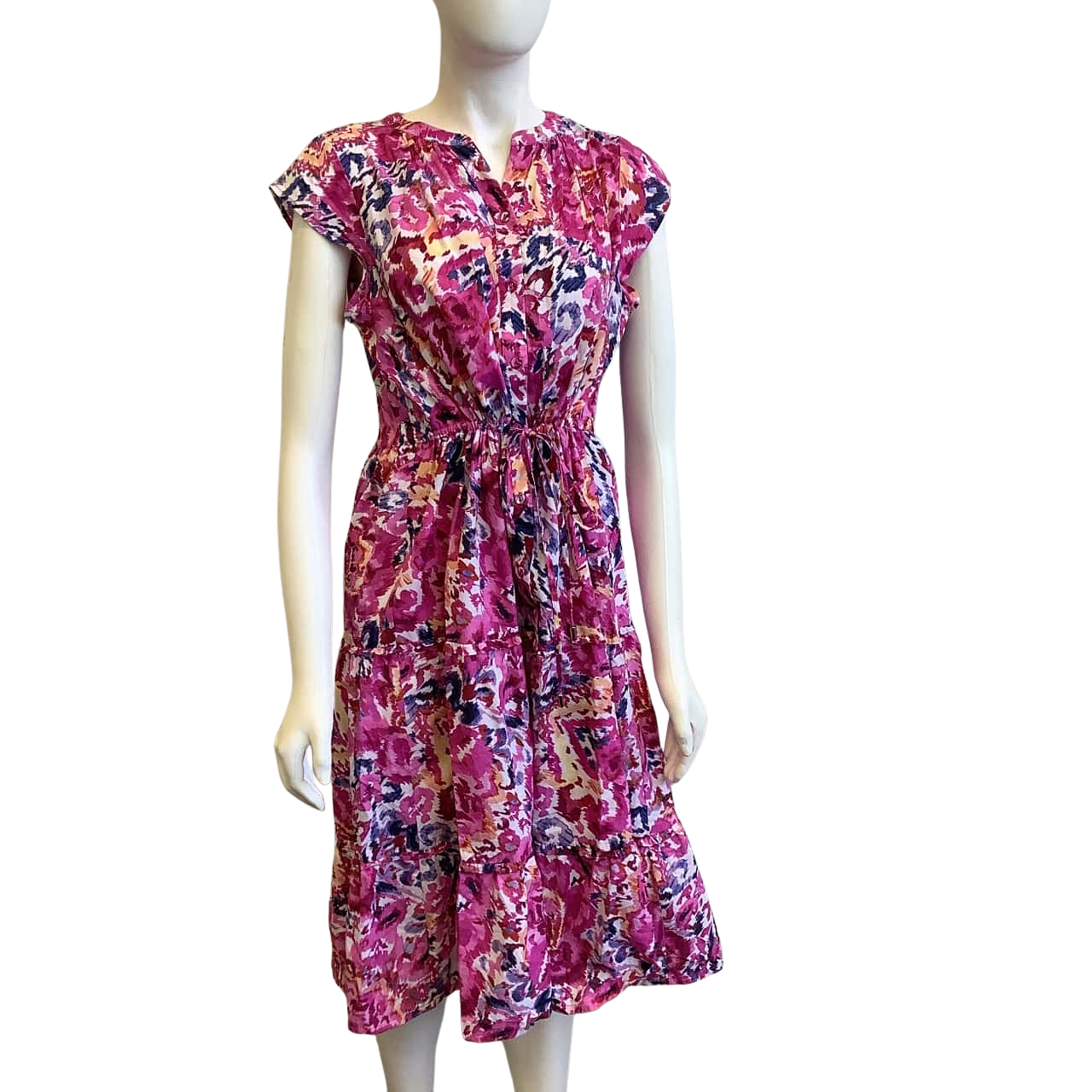 Sussan Women's Size 10 Sleeveless Midi Dress Floral (s)