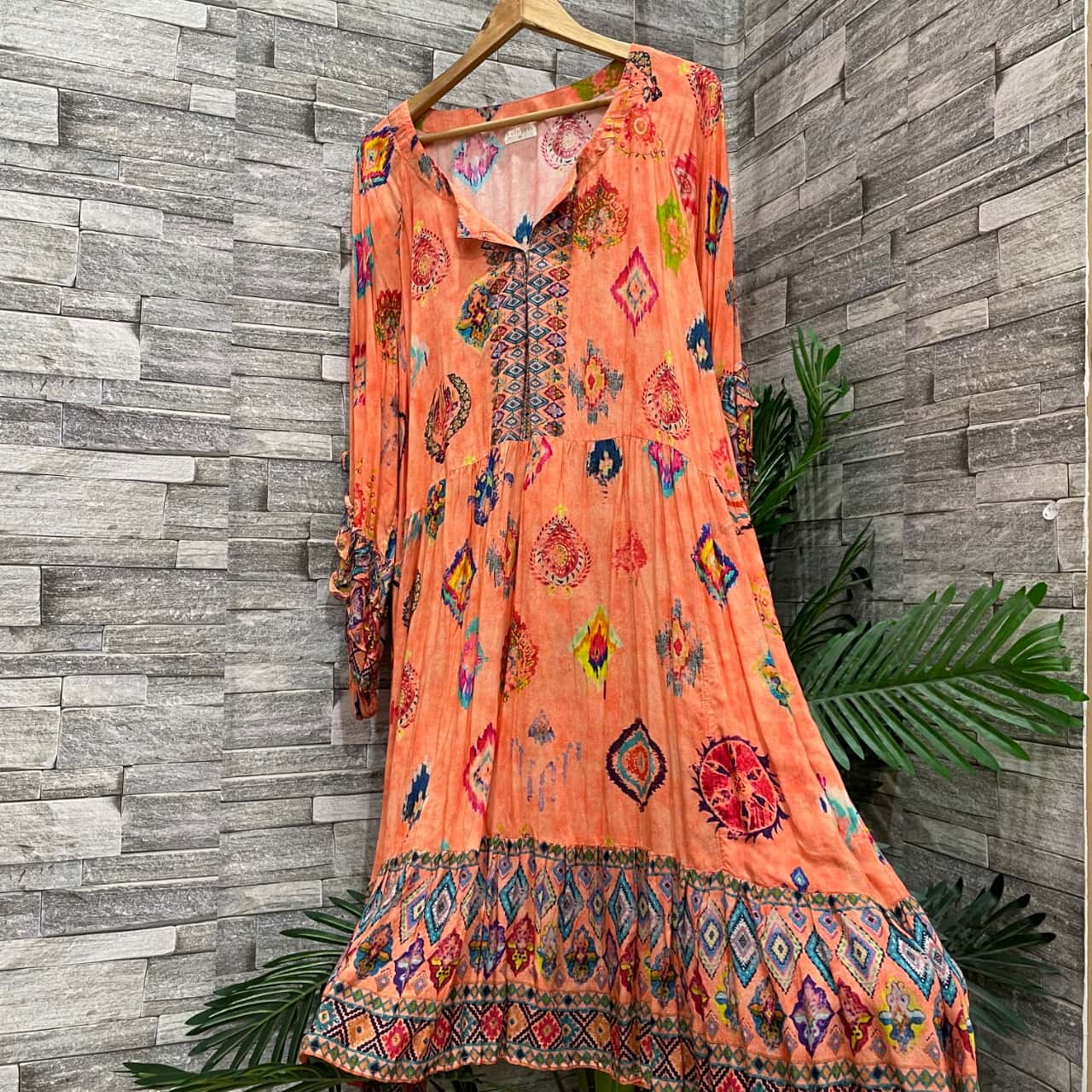 Lula Soul Womens Size 24 Maxi Dress Orange