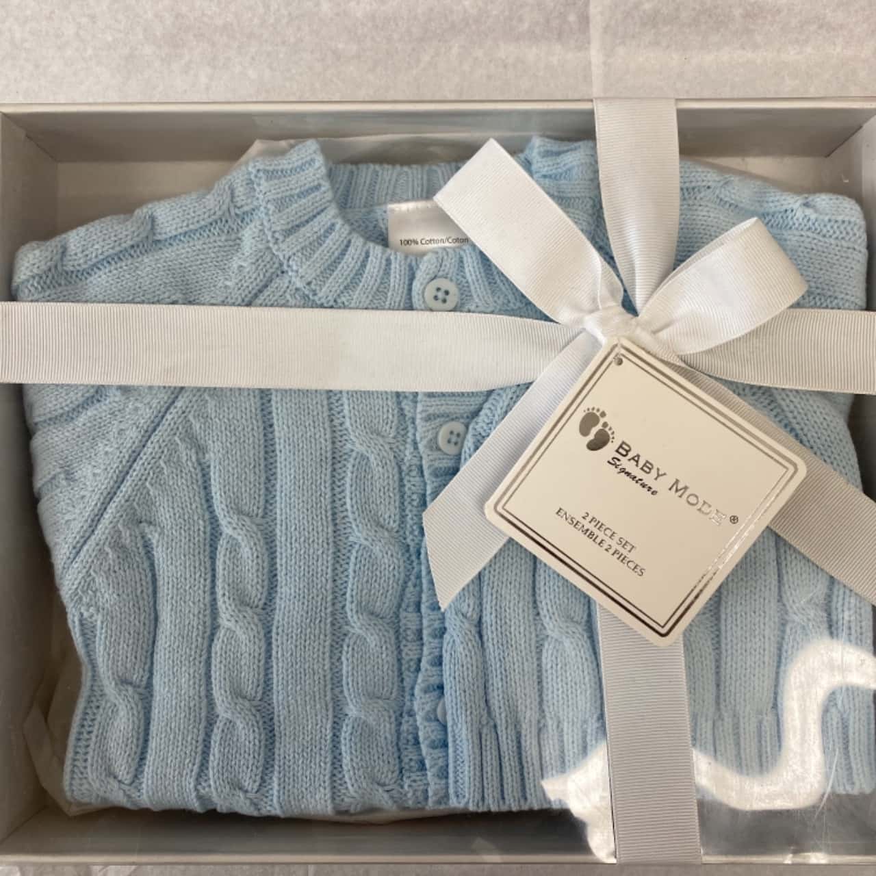 Baby Mode Signature 0-6 months Blue 2 Piece Set-New In Box(s)