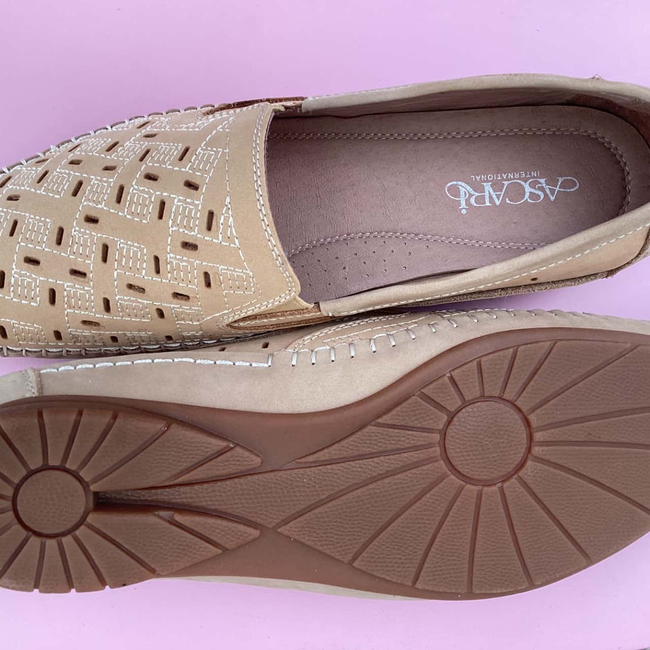 Womens Ascari Shoes Size 41 Beige RRP $149.95(s)