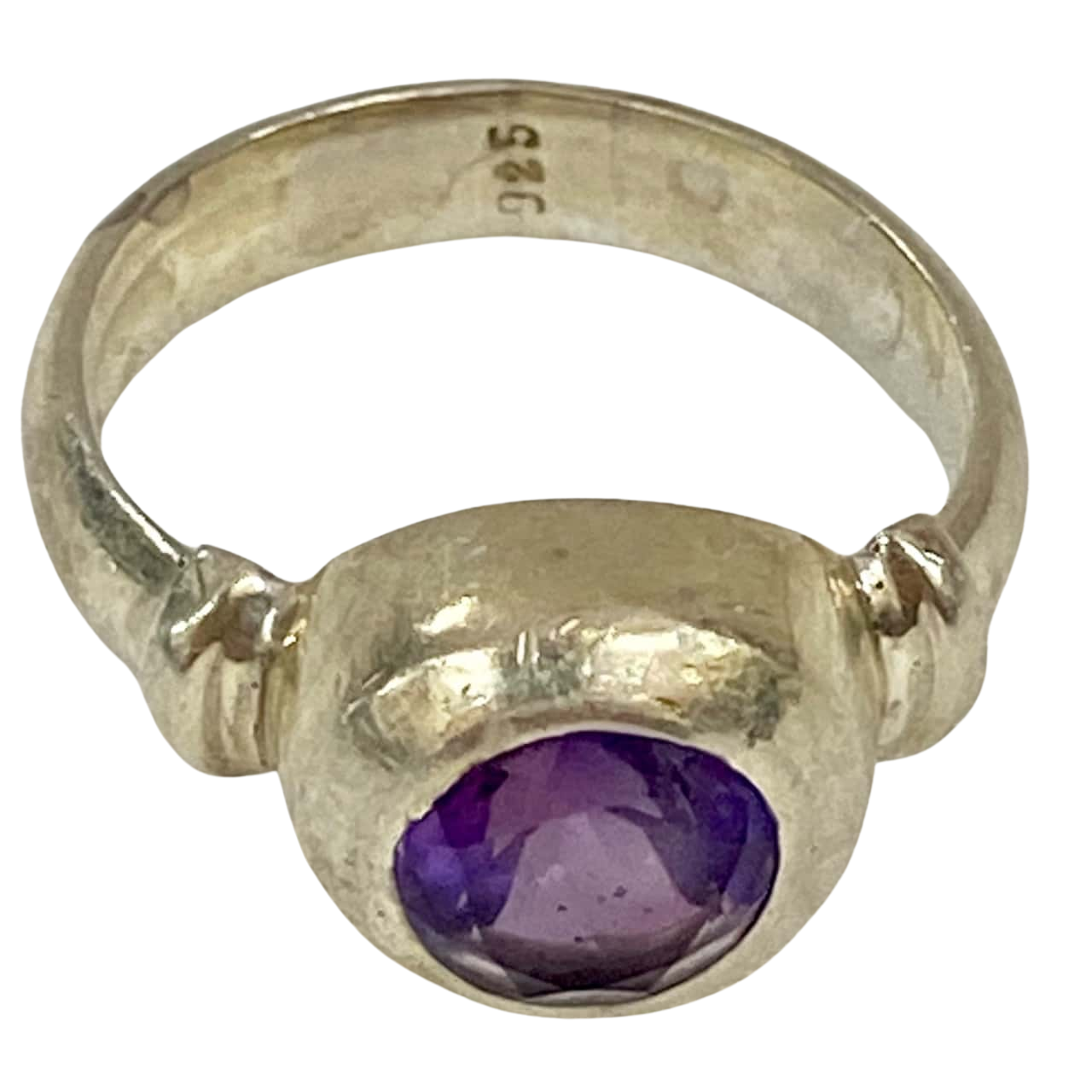 925 Silver Ring with Purple Stone