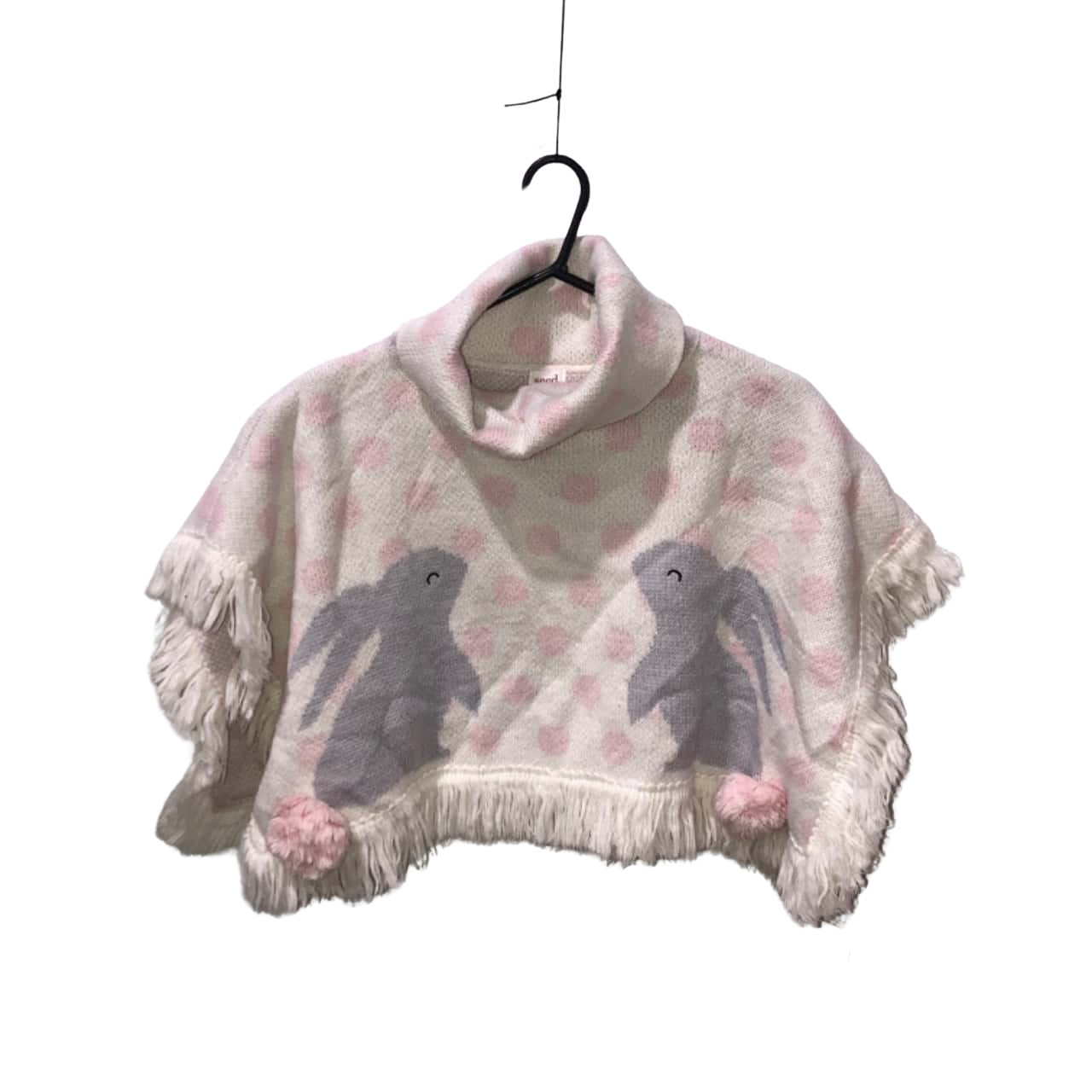 Seed Heritage White/Pink Poncho Size M-L