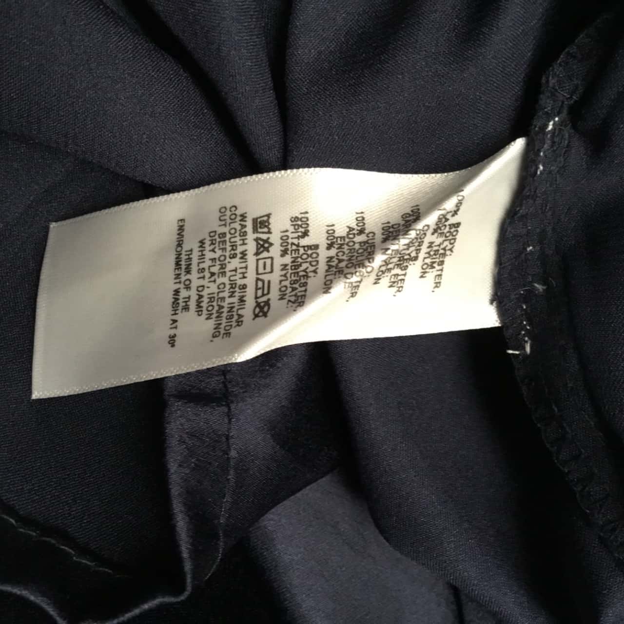 ASOS Womens Size 26 Long Sleeve Navy Blue Shirt