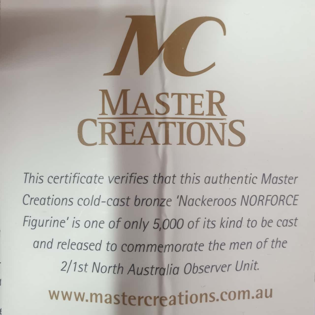New In Box MASTER CREATIONS THE NORTH AUSTRALIA OBSERVER UNIT ...