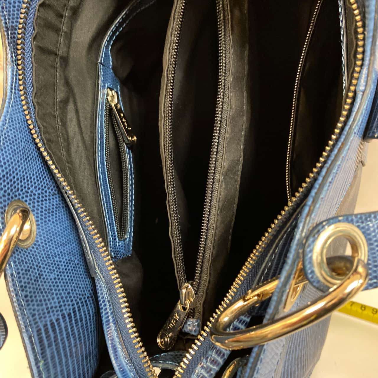 Ada G 100% Blue Leather Handbag(s)