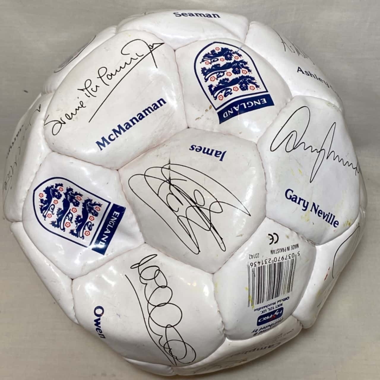 England Printed Signature Football