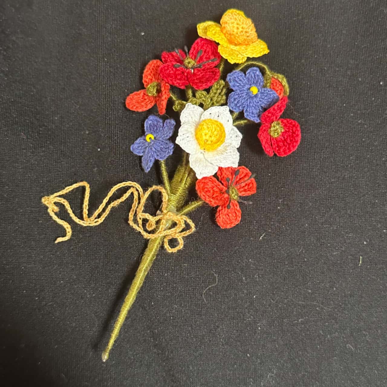 Womens Hand Crochet Flower Brooch (s)