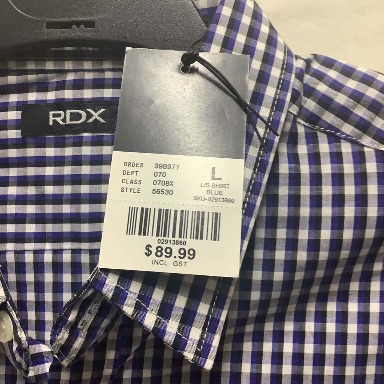 RDX Mens Size L Long Sleeve Navy Blue / Off White / Pattern (s) - New ...