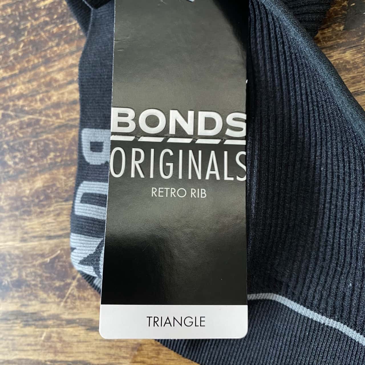 Bonds Black Ribbed Triangle Bralette Size 8(s)