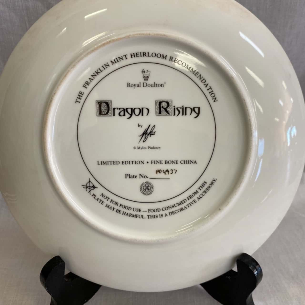Royal Doulton Dragon Rising Franklin Mint Heirloom Collectible Plate(s)