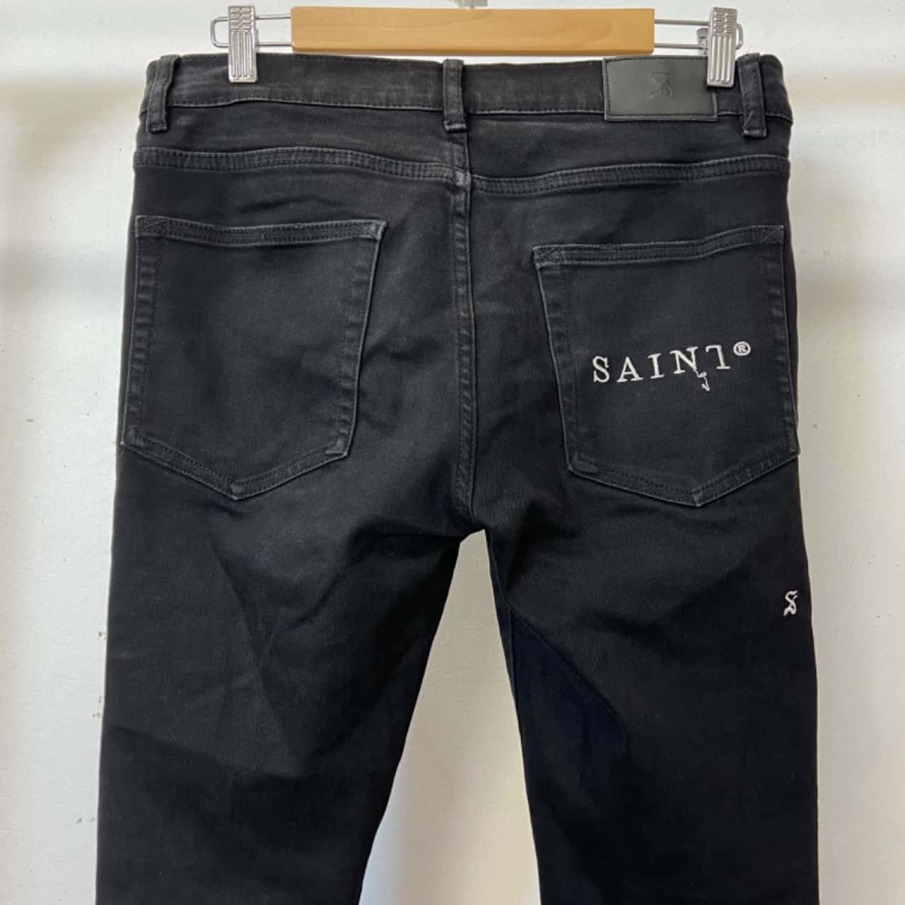 Saint Morta Mens Size 32 Skinny Jeans Black